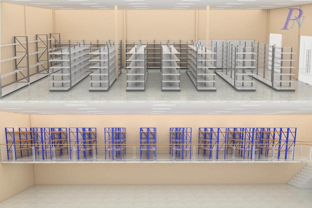 2-Levels-Shop-Shelf-Design » ชั้นวางสินค้า PN
