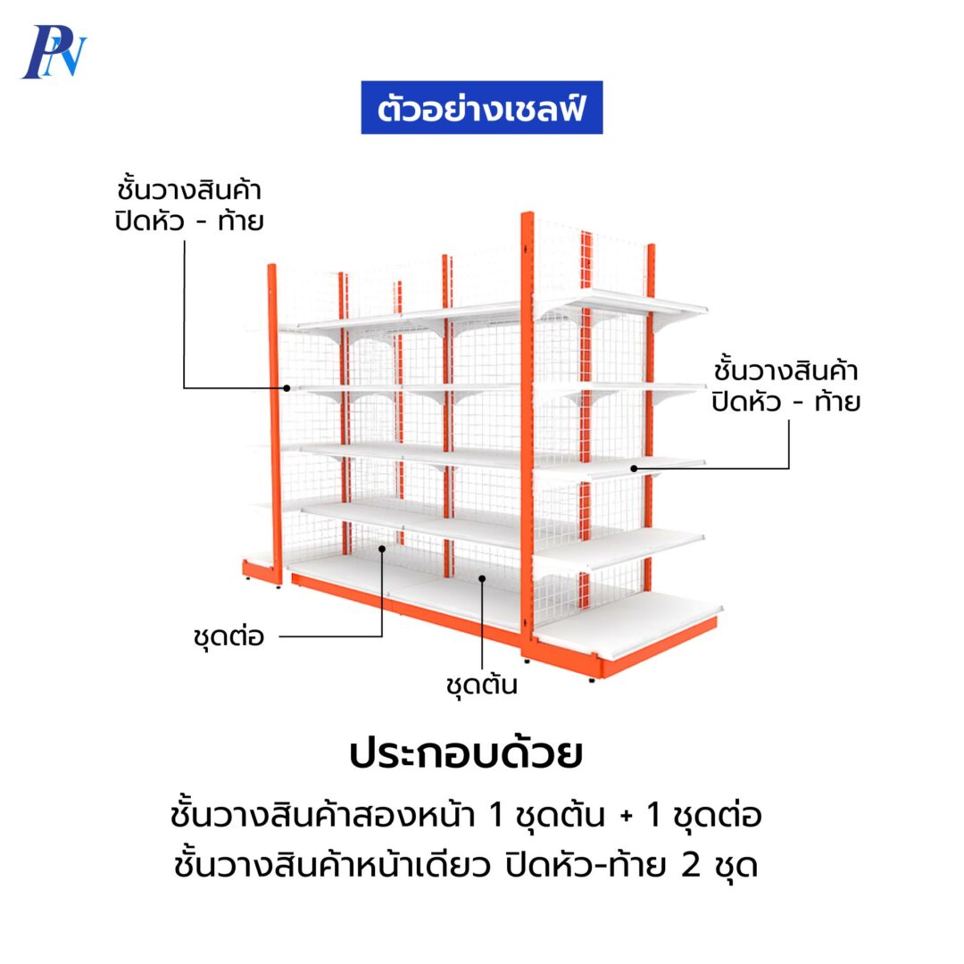 ชั้นวางสินค้ามินิมาร์ท มีตัวอย่างการจัดร้าน ครบทุกสี by [PN]